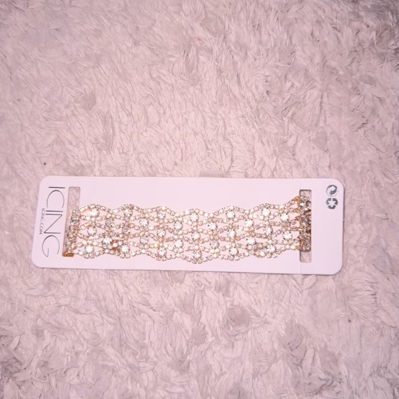 Icing | Jewelry | Nwt Nice Sexy Rose Gold Choker Diamond Icing | Poshmark
